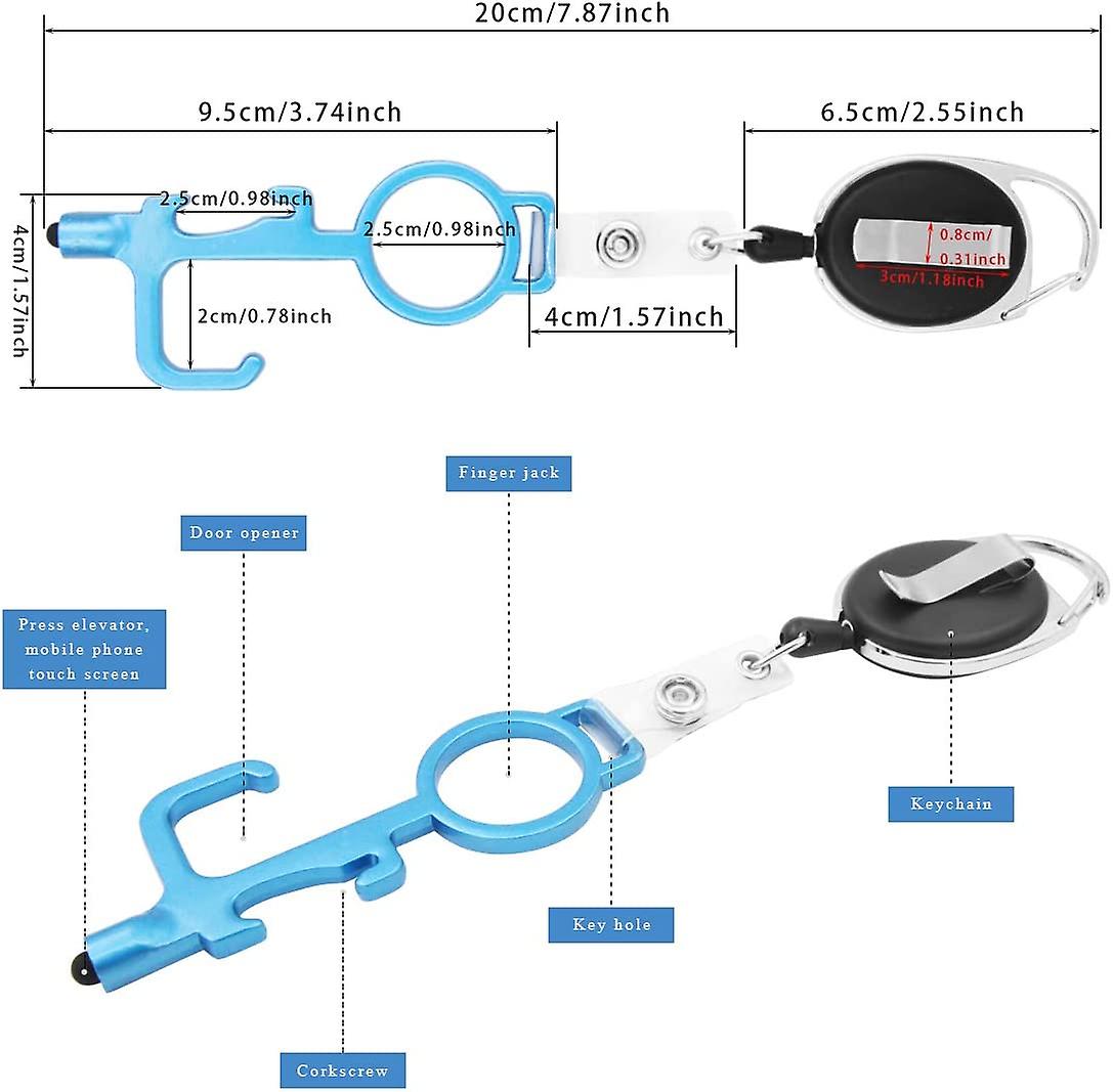 6 Pieces Contactless Door Opener, Touchless Contactless Key For Atm ...