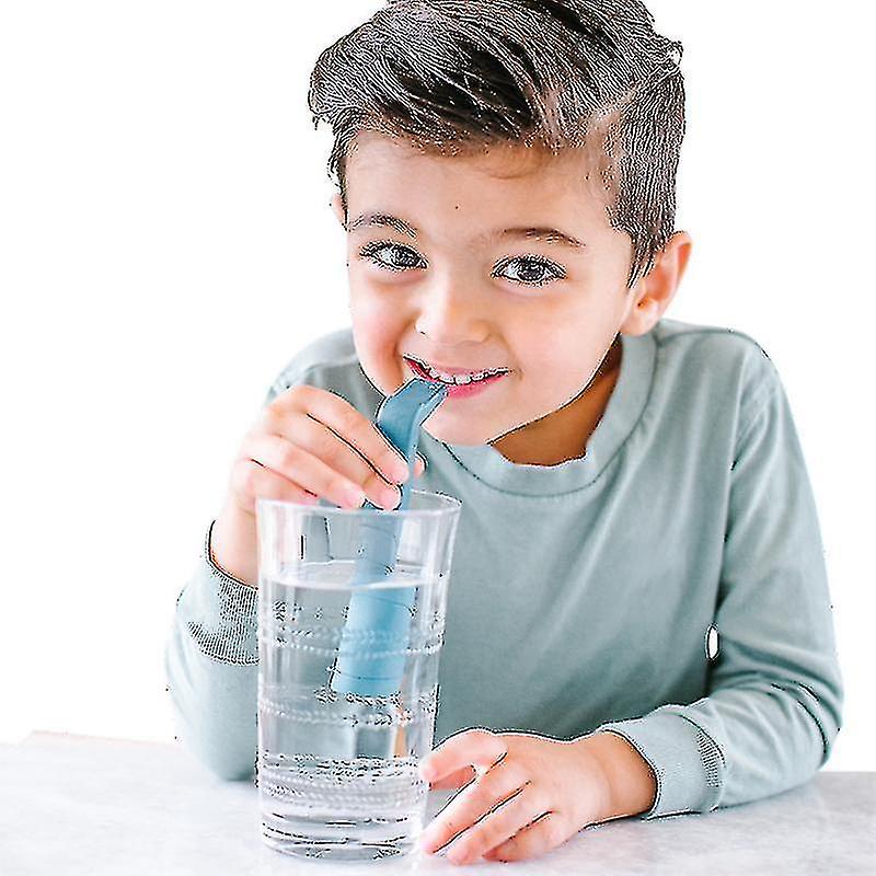 Reusable Hiccup Stopping L-shaped Straw Kids Burp Stopping Straw Anti ...