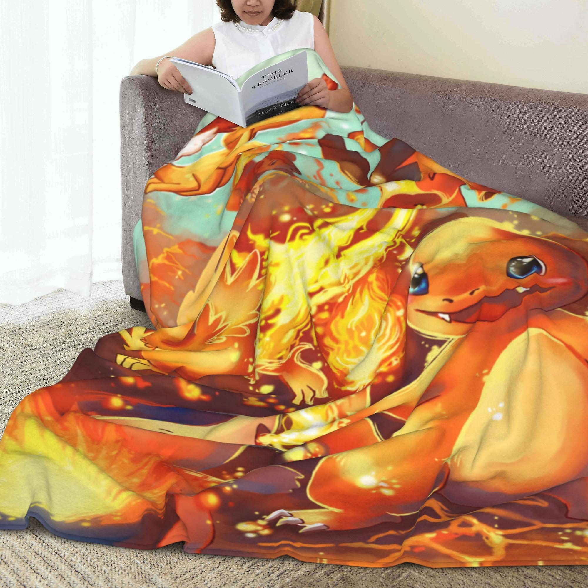Charmander Cartoon Blanket for Kids Teenager Adult, Ultra Soft Cozy ...