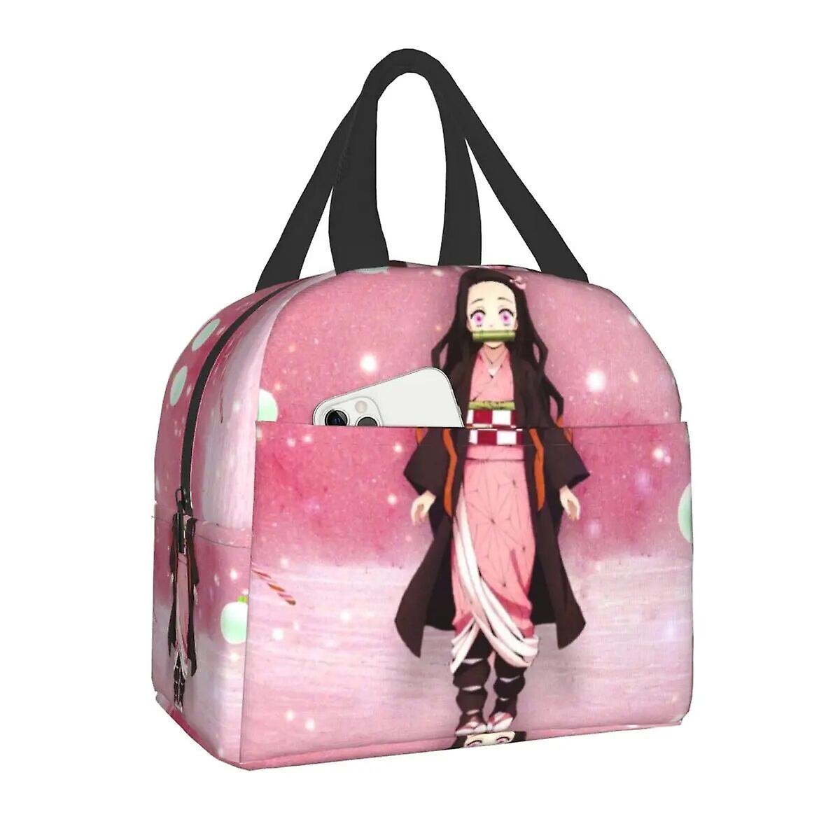 Anime Demon Slayer Insulated Lunch Bag Resuable Kimetsu No Yaiba Nezuko ...