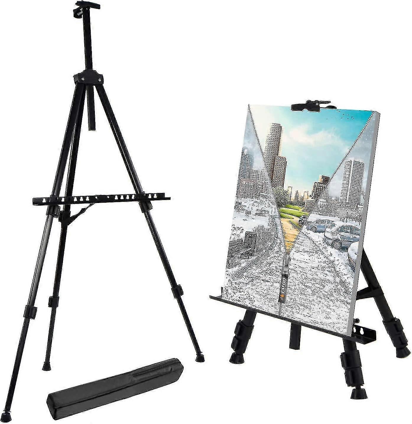 Display Easel Stand, Aluminum Metal Tripod Art Easel Adjustable Height ...