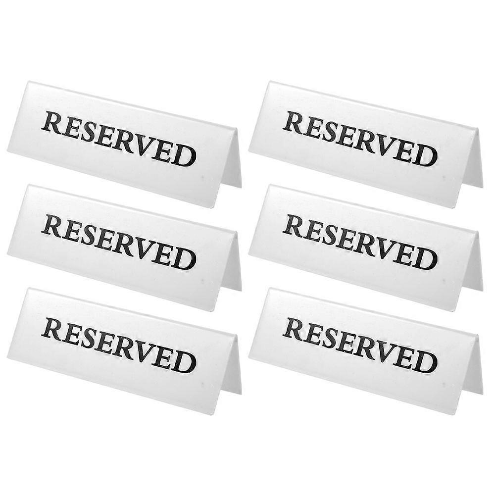 6pcs Acrylic Reserved Signs Reserved Tent Signs Desk Signs Restaurant ...
