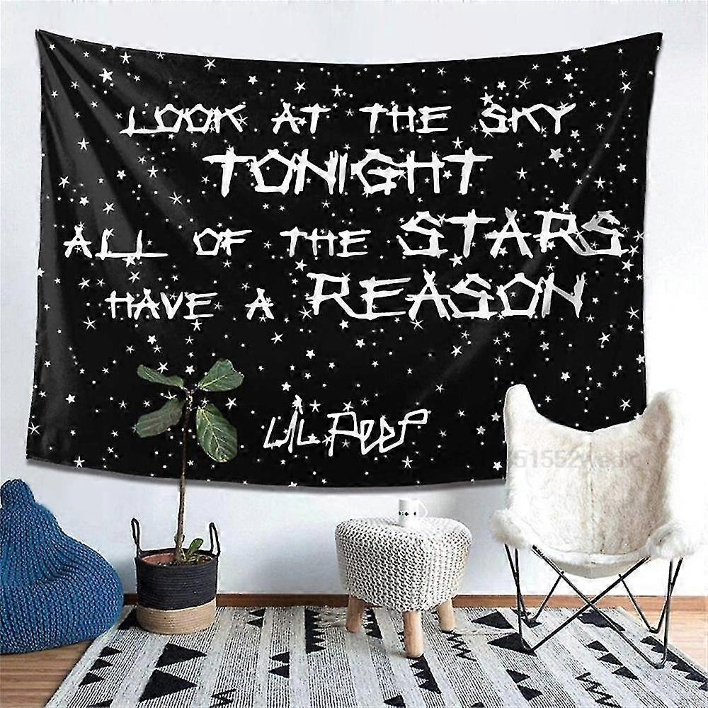 Lil Peep Tapestry Wall Hanging Look At The Sky Art Tapestry Blanket ...