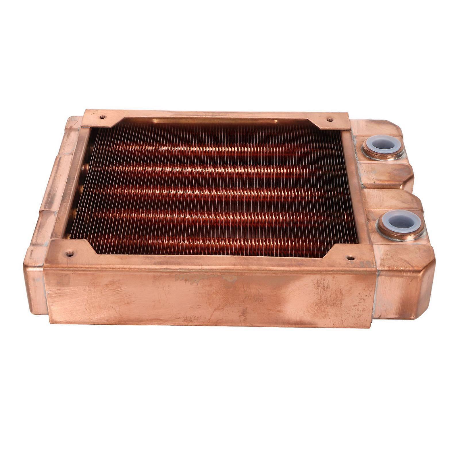 Water Cooling Radiator Red Copper 7mm Round Pipe G1/4 Thread Liquid ...