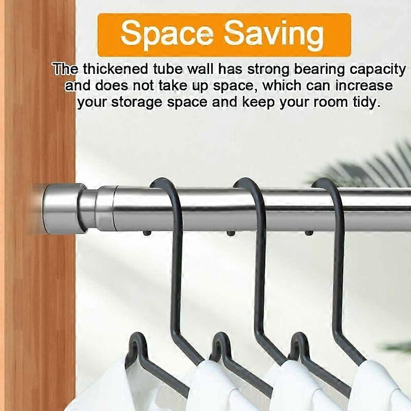 Stainless Steel Extendable Closet Rod 51cm to 80cm Adjustable ...