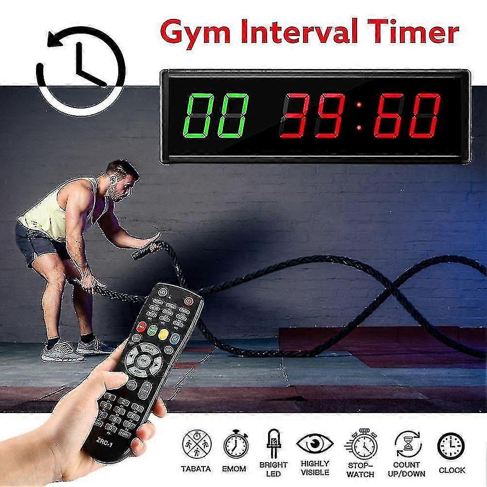 Gym Timer With Remote,interval Timer Stopwatch For Home Gym Fitness ...
