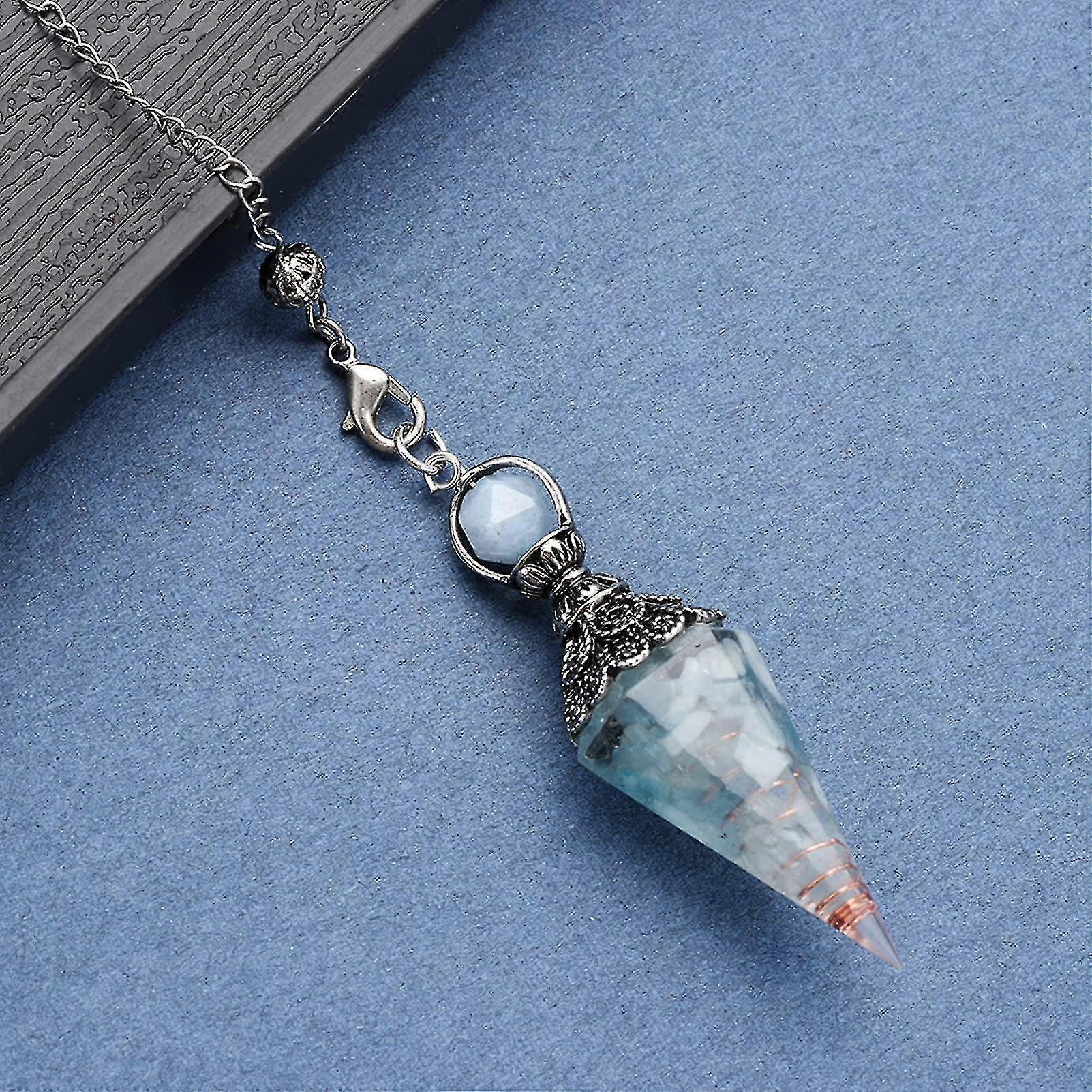 Aquamarine Crystal Pendulum Dowsing Hexagonal Healing Crystals And ...