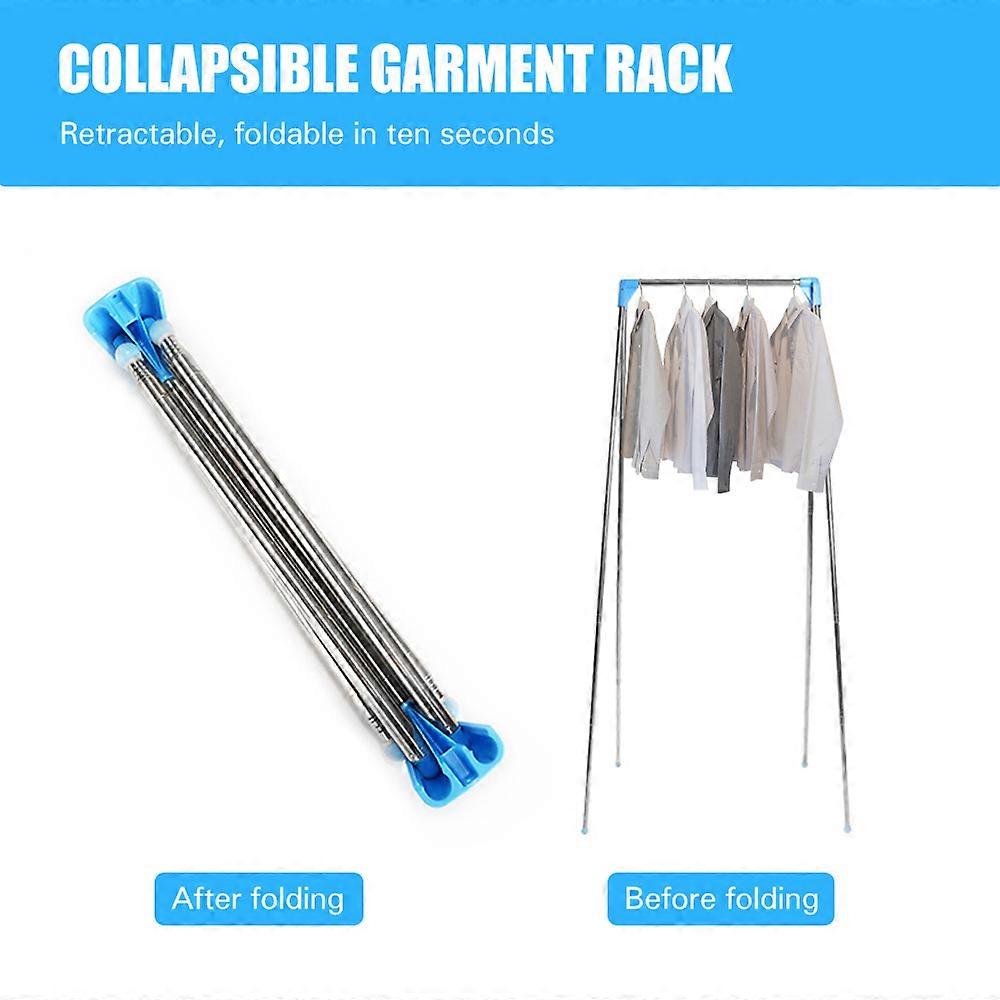 Portable Garment Rack Stainless Steel Foldable Coat Rack Collapsible ...
