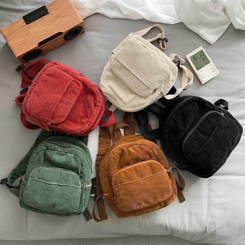 Mini Backpack Purse for Women Small Size Corduroy Aesthetic Backpack ...