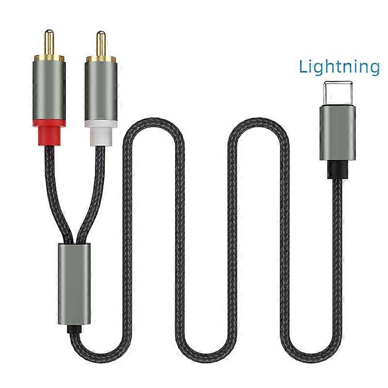 Lightning to RCA Audio Cable: 1m Y Splitter Adapter for iOS Devices and ...