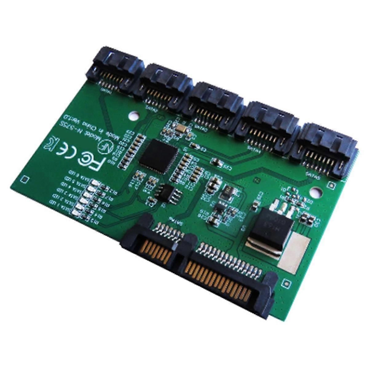 SATA Expansion Card 1 to 5 Port SATA3.0 Controller Card Motherboard ...