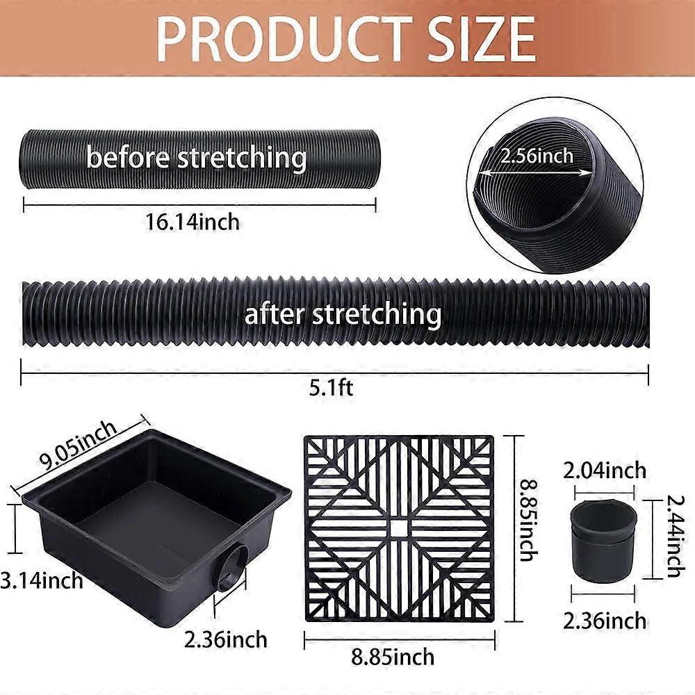 Rain Gutter Downspout Extensions-Catch Basin Downspout Extension Kit ...