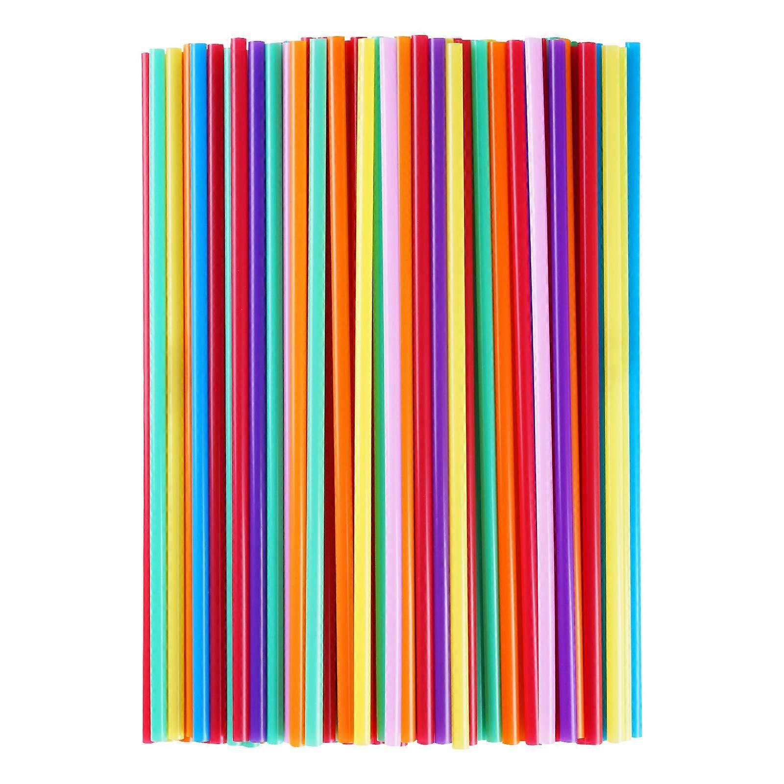 Jumbo Smoothie Straws, Colorful Disposable Plastic Large Wide-mouthed ...
