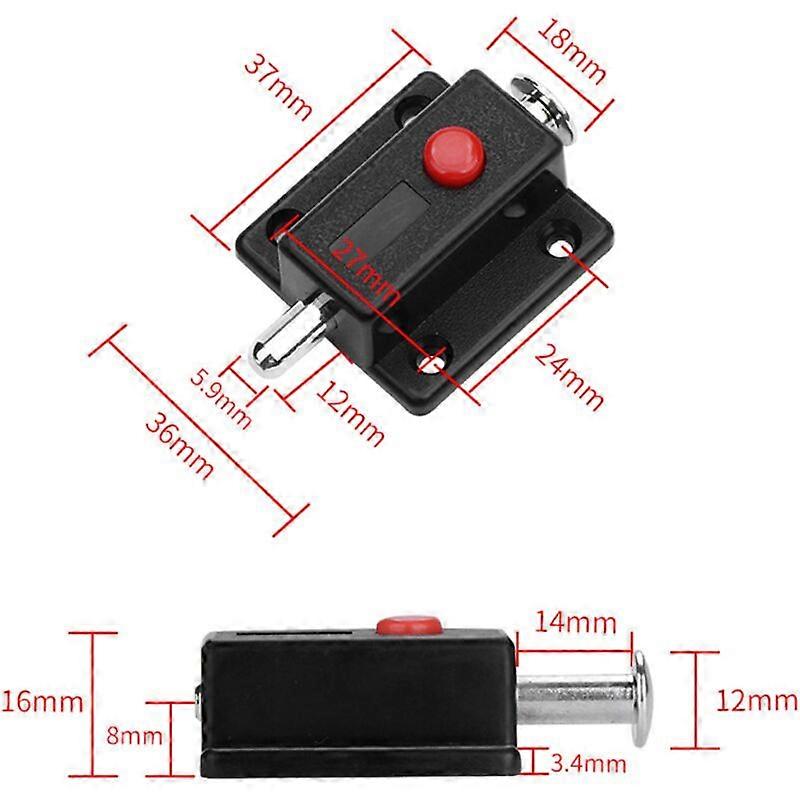 4 Pieces spring loaded window cabinet knob automatic door latch lock ...