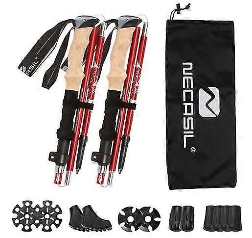 Foldable Hiking Poles, Telescopic Walking Poles, Ultra Light, Aluminium ...