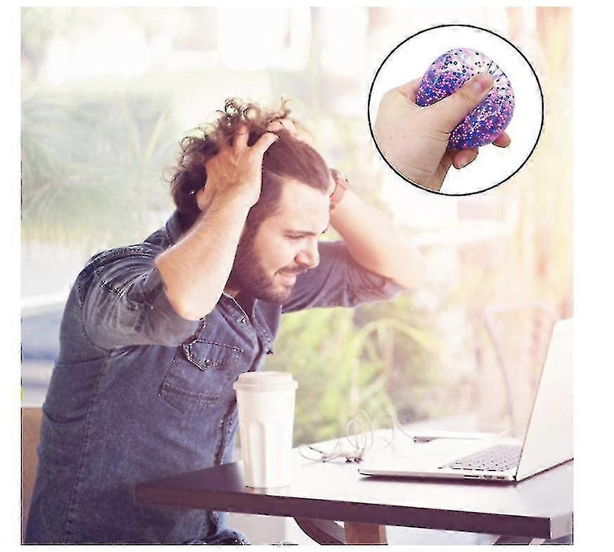 Anti-stress Ball Sensory Squeeze Ball, Colorful Fidget Ball Toy Squishy ...
