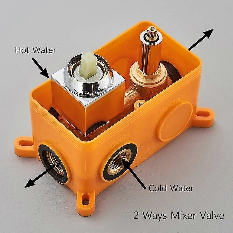 Chrome Concealed Shower Faucet Bathroom Embedded Shower Sets 2/3 Ways ...