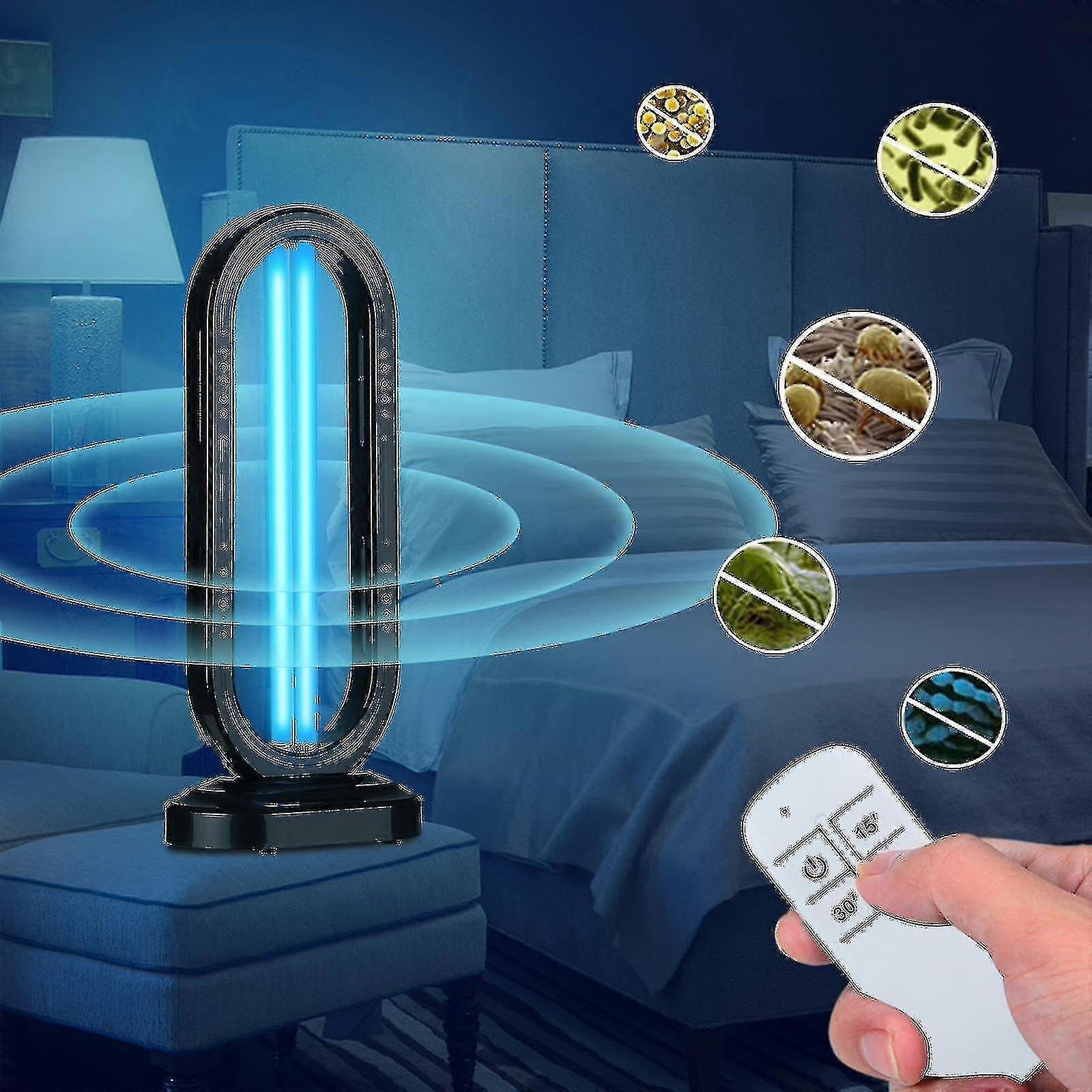 38w Ultravioet Uv Lamp With Remote Control Standing Uvc Cleaning Light ...
