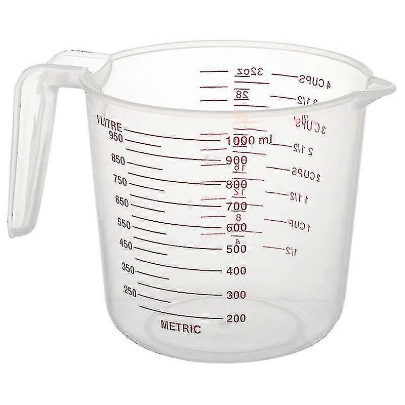 3pcs Plastic Measuring Cup Clear Measuring Jug Set: 1000ml Nesting ...
