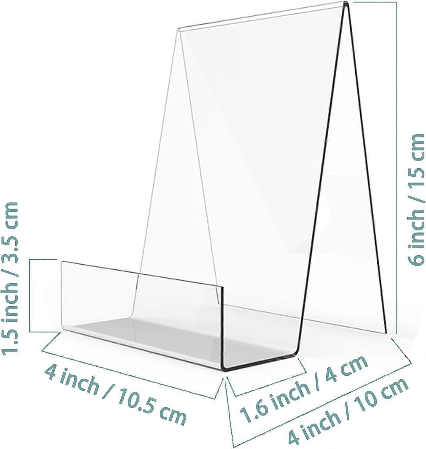 Book Stand with Ledge,6PC Clear Acrylic Display Easel, Transparent ...