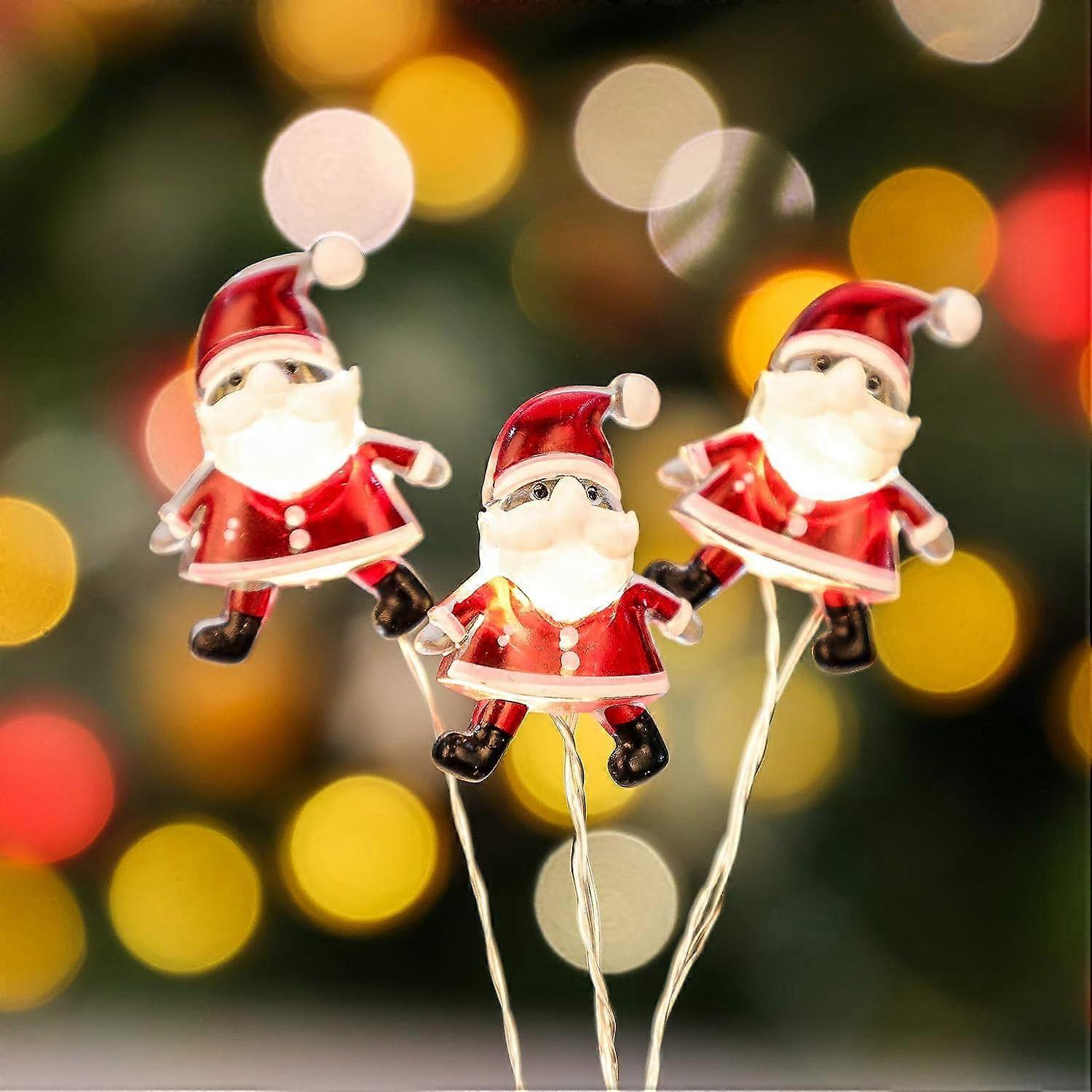 Christmas Snowman String Lights String Decorative Lights, 2 Modes Santa ...