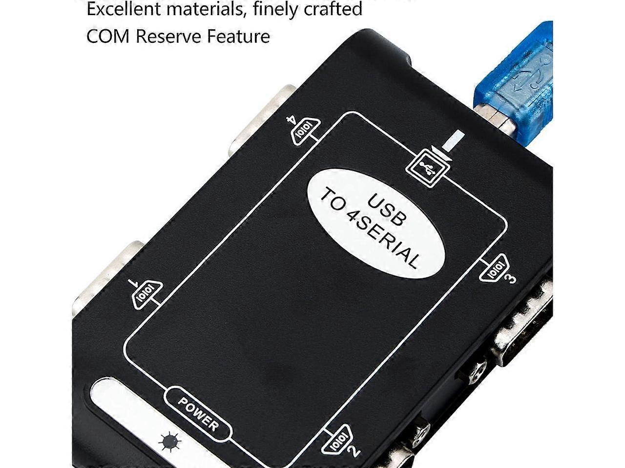 USB to Serial Adapter, Com Reserved Function, 4 RS232 Ports, Compact ...