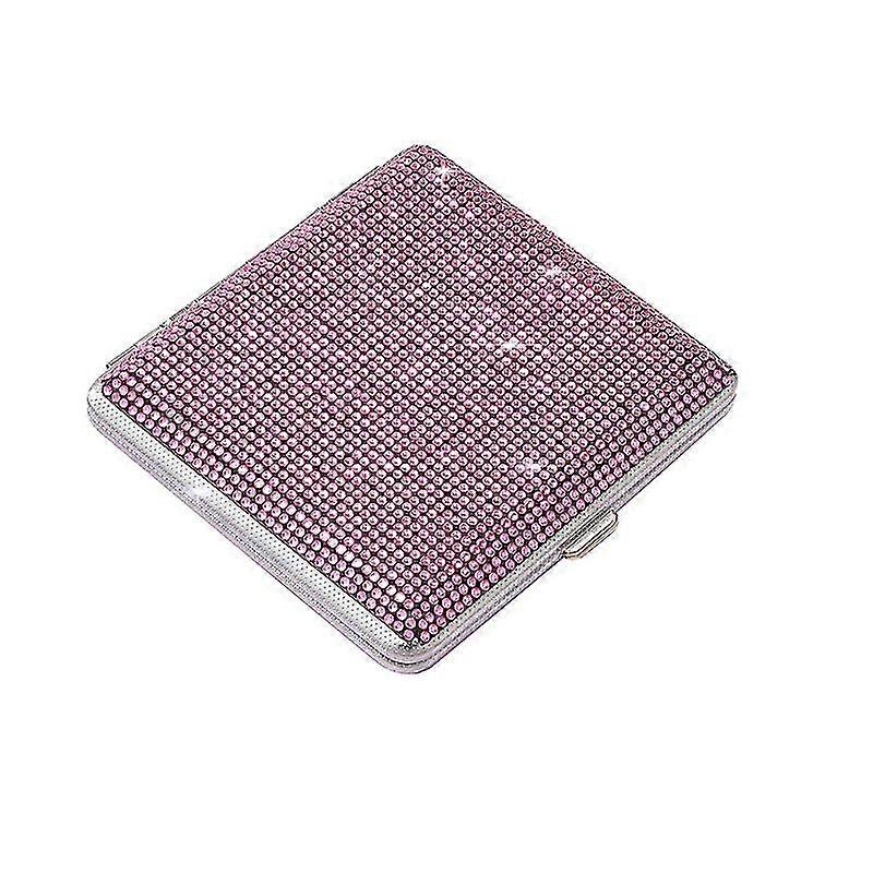 Metal Cigarette Cases Bling Crystal Cigarette Box Open Pocket Holder ...
