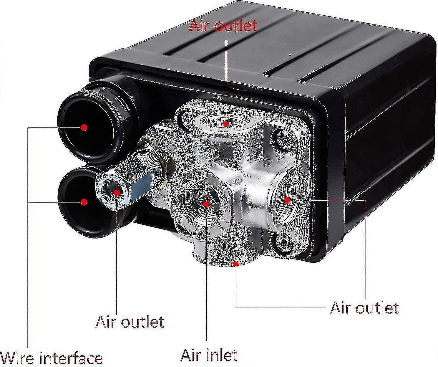 Pressure Switch, 380v Three Phase 4 Holes Vertical Pressure Switch ...