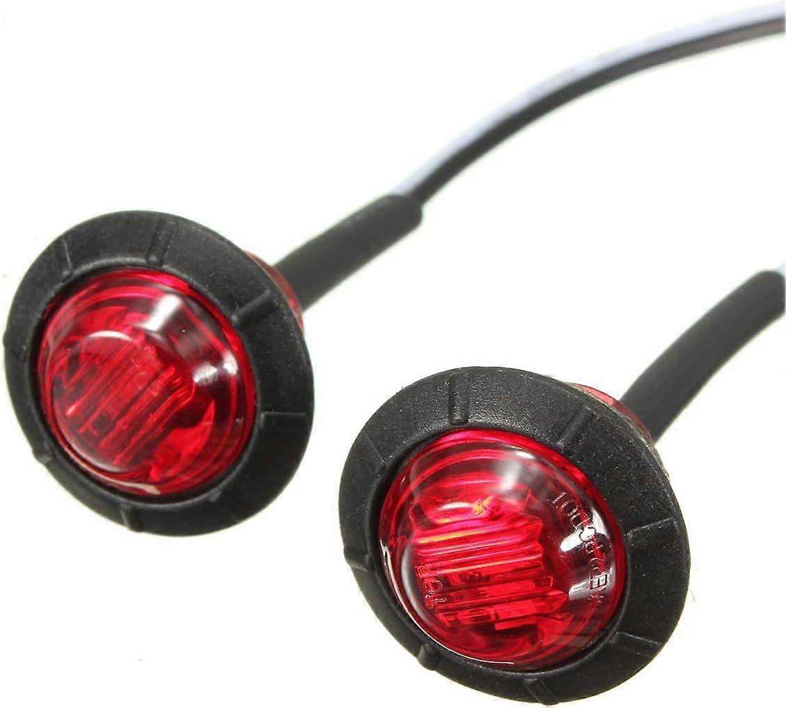 10 Pack 3/4" LED Rear Side Marker Lights for Trucks, Trailers, Cab ...
