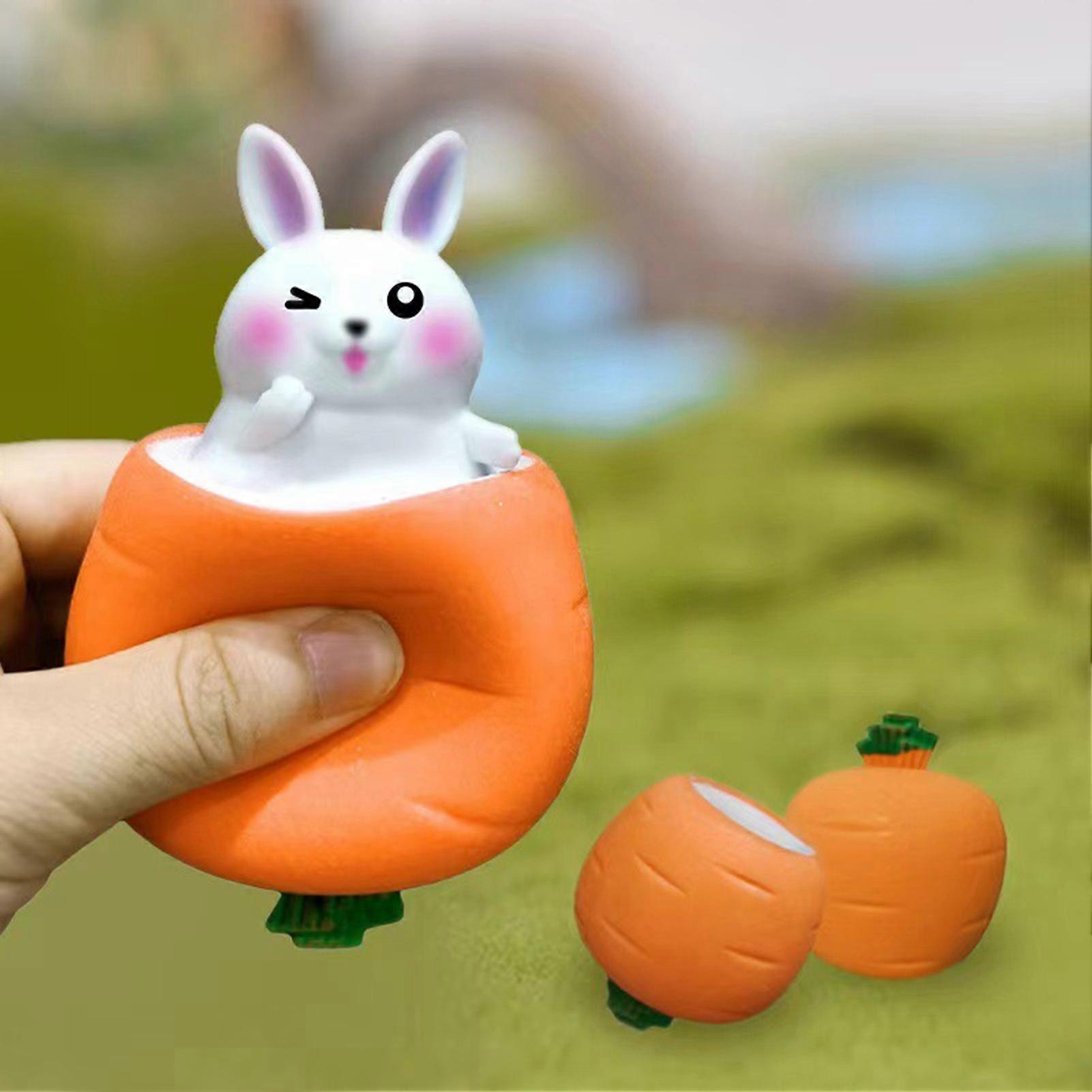 QingHai Squeeze Fidget Toy Flexible TPR Pinch Carrot Doll Quick ...