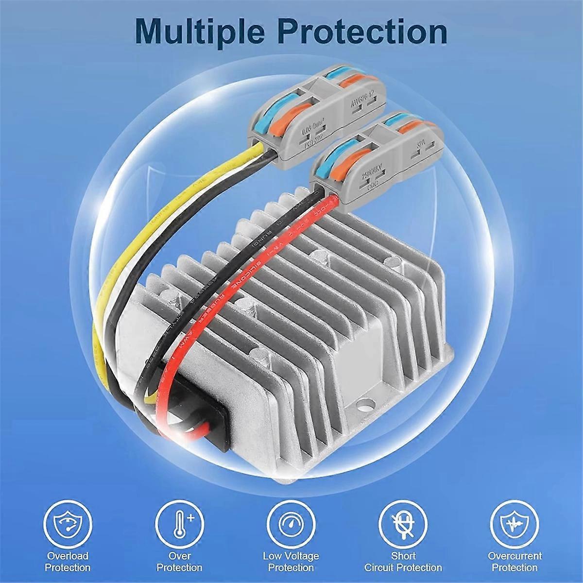 DC 36V/48V to 12V 20A 240W DC DC Converter Regulator Power Supply Module Buck Transformer ...