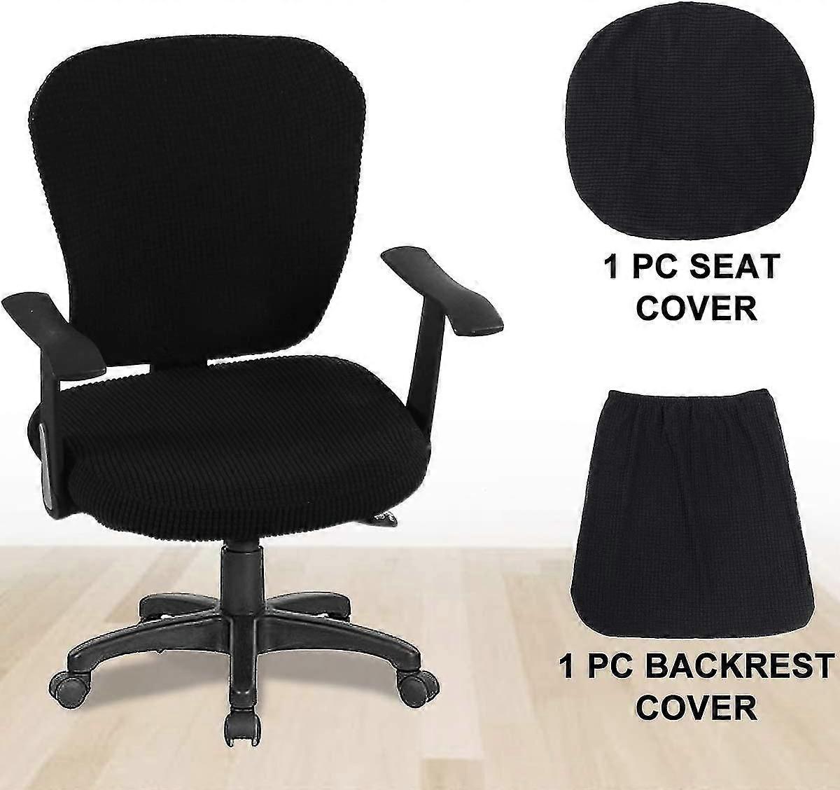 Office Chair Cover 2 Piece Stretchable Computer Office Chair Covers ...