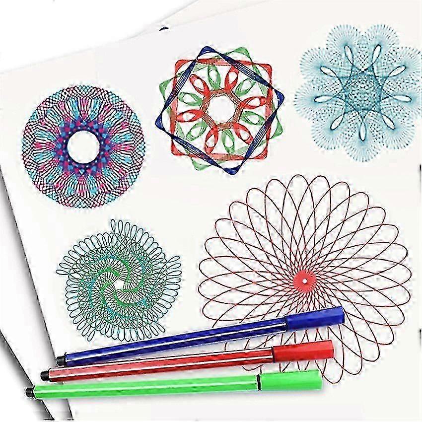 27 Buah Mainan Gambar Spirograf Set Roda Gigi Saling Bertautan Dengan ...