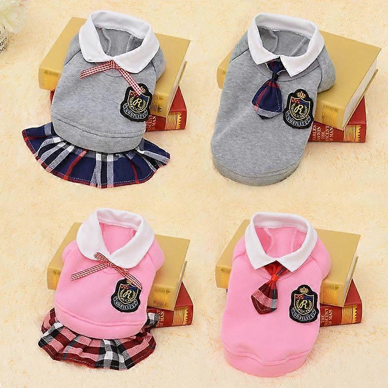 Pet School Uniform for Small Medium Dogs Costume Puppy Pet Shirt ...