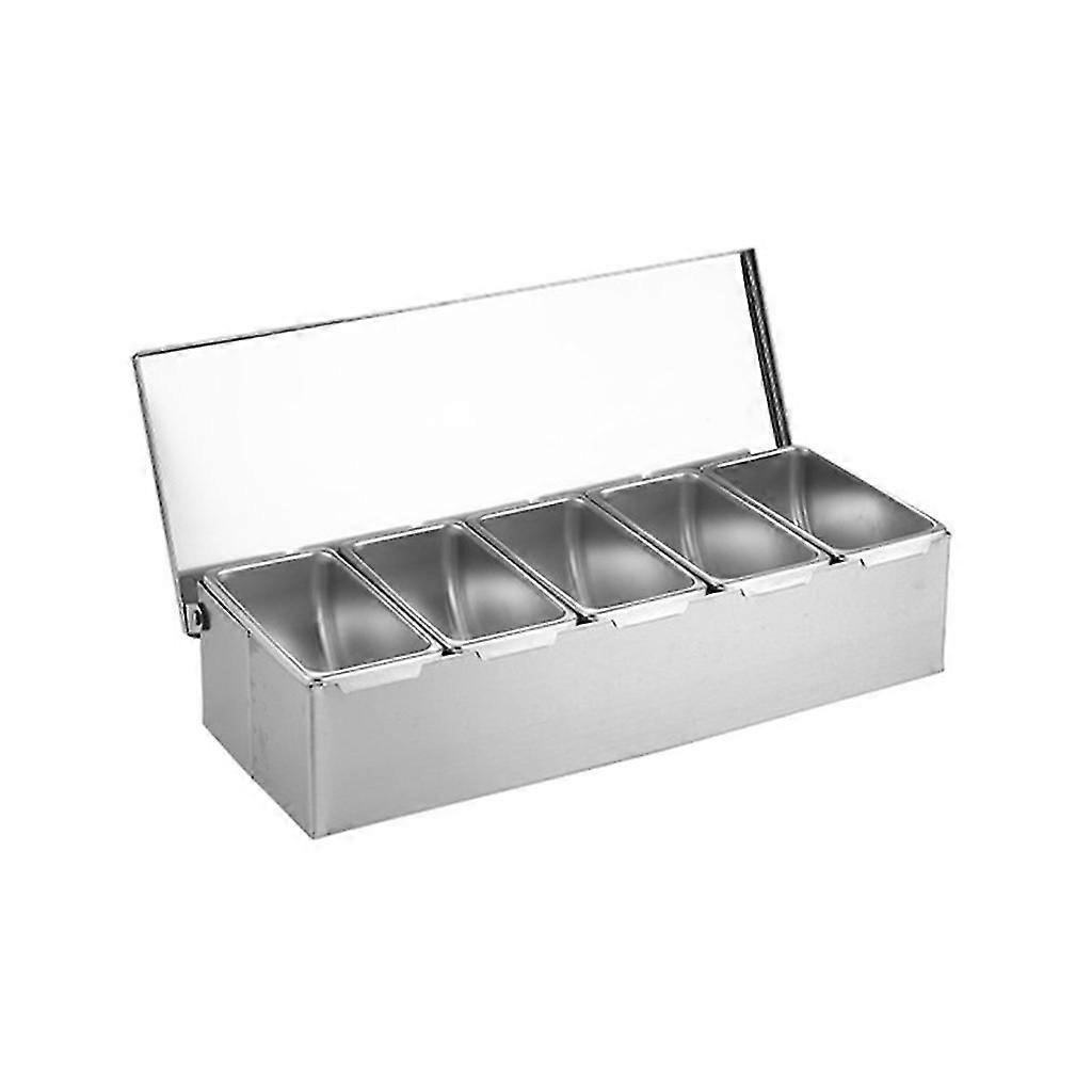 Stainless Steel Seasoning Box Restaurant Chef Seasoning Box with Lid ...
