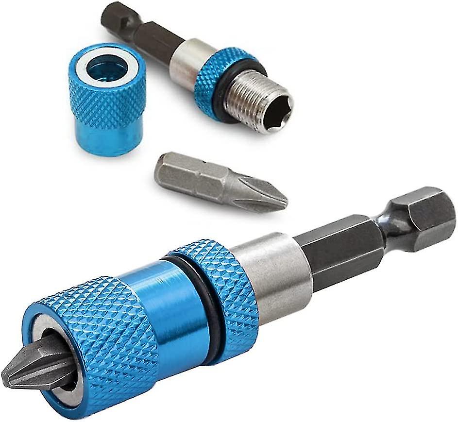 3 Piece Drywall Bit Holder 1/4 Inch Hex Shank Quick Changer Magnetic ...