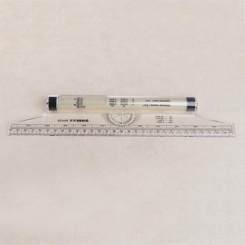 Rolling Parallel Ruler Foot Inch Metric Angle Rule Balancing Scale ...