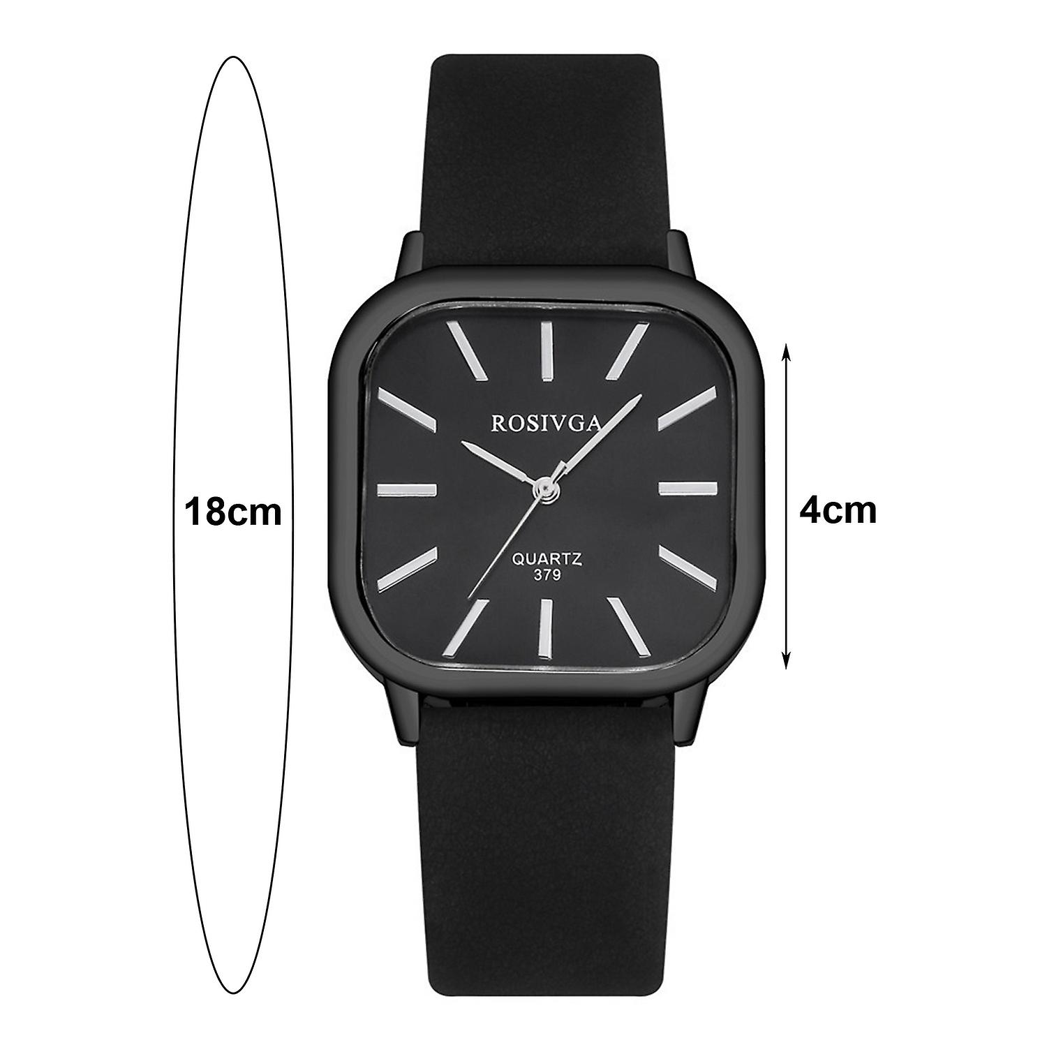 Square Quartz Watch Simple Elegant Adjustable Men Lady Minimalistic ...
