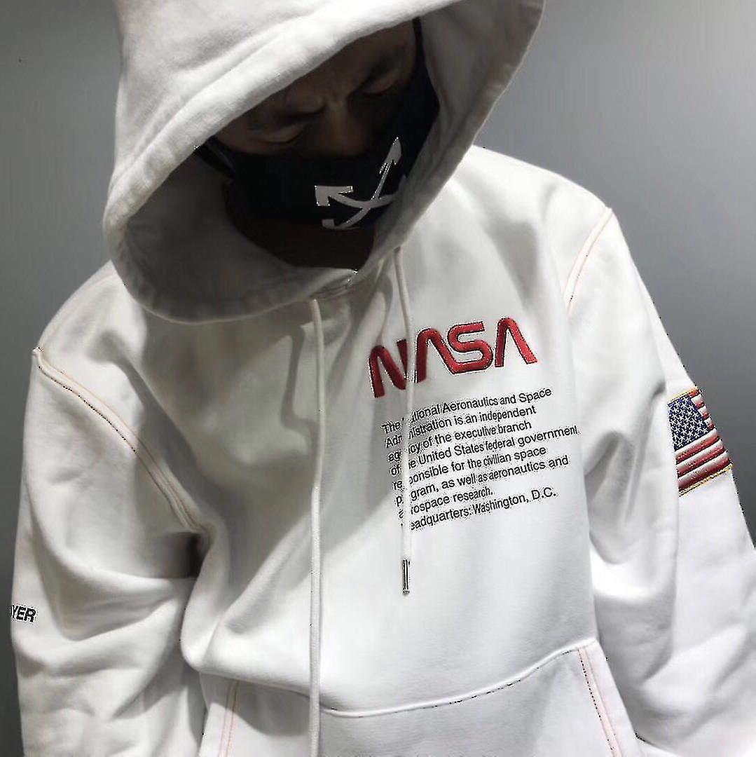 Pullover Sweatshirt Astronaut Nasa Embroidered Letter Hoodie Hoodie ...