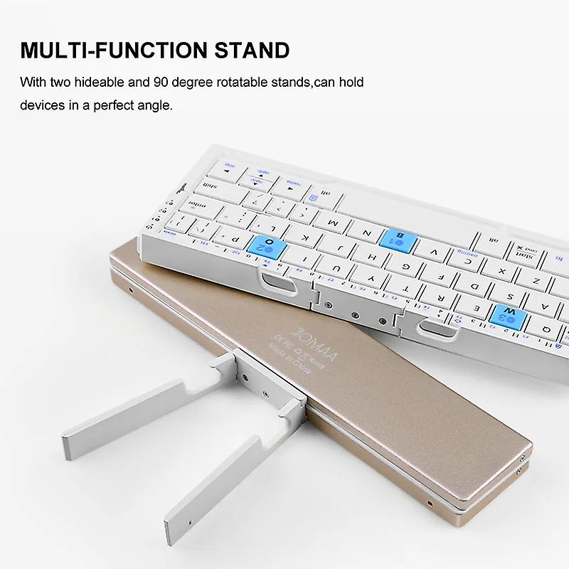 Foldable Mobile Phone Keyboard With Stand Rechargeable Bluetooh ...