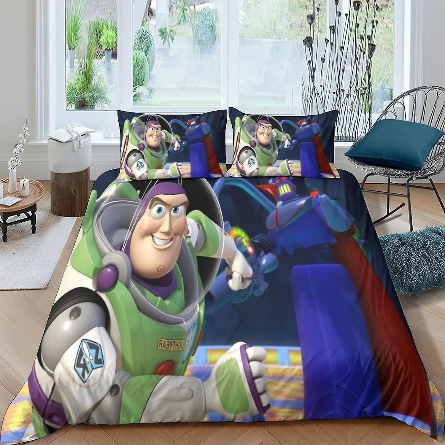 HOUKIG Buzz Lightyear Duvet Cover 3 Piece Set 3D Bedding Anime ...