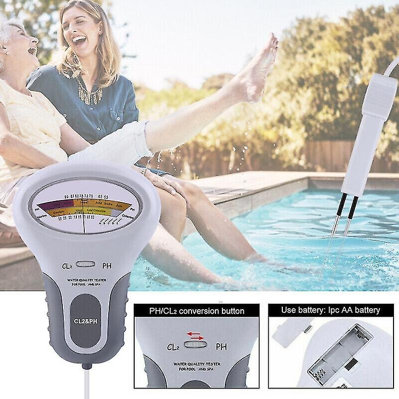 Water Analyzer, Digital Swimming Pool Chlorine and Ph Cl2 Tester, Spa ...