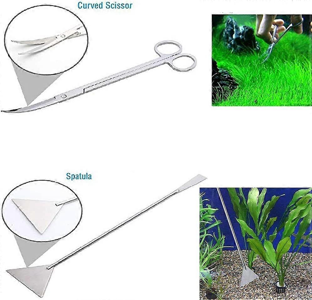5 In 1 Aquarium Scissors, Tank Tweezers Scissors Spatula Tool Set ...