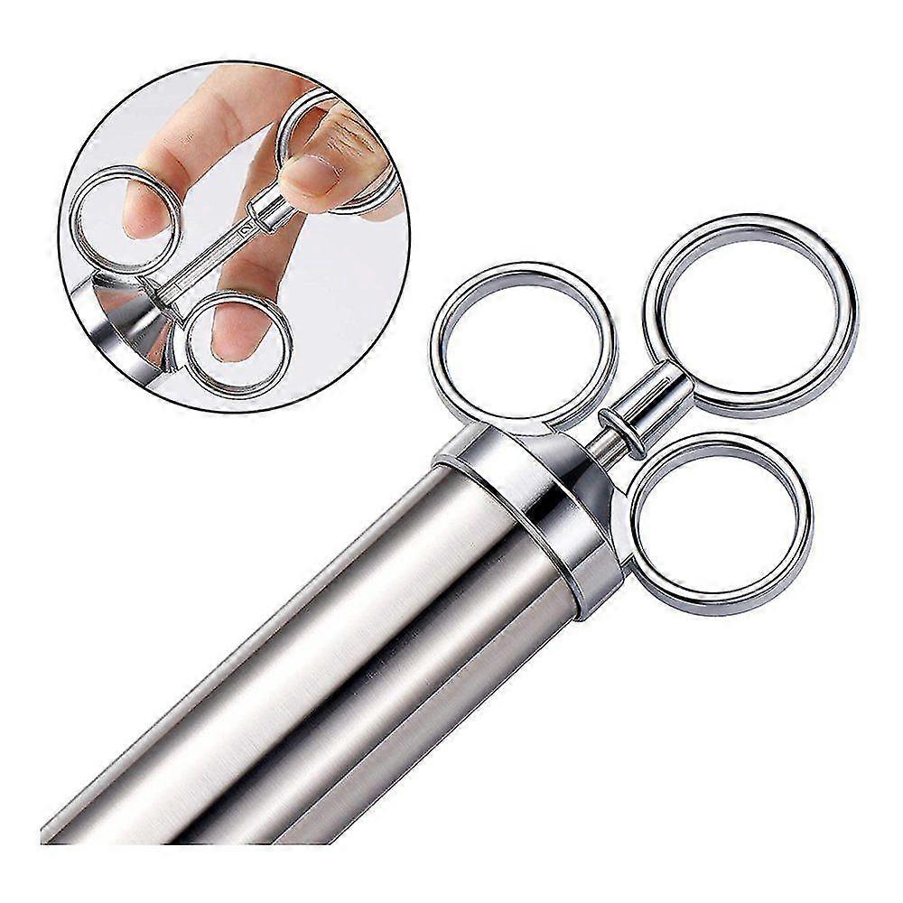 60ml 3 Needle 304 Stainless Steel Bbq Basting Syringe For All Parts Bbq ...