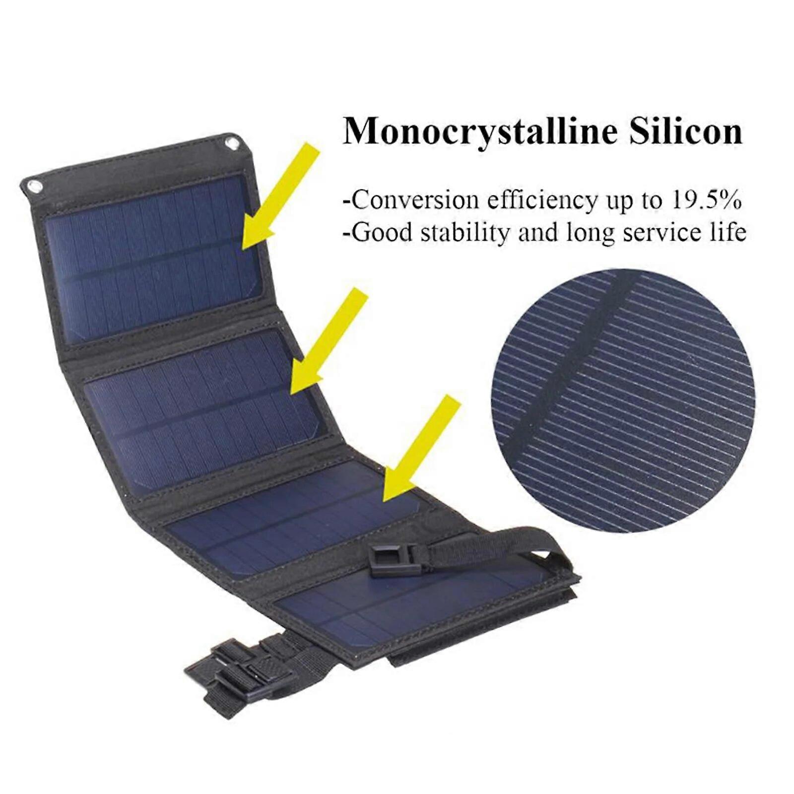 1/2/3PCS 20W Foldable Solar Panel Kit 5V USB Sunpower Solar Cells Bank ...