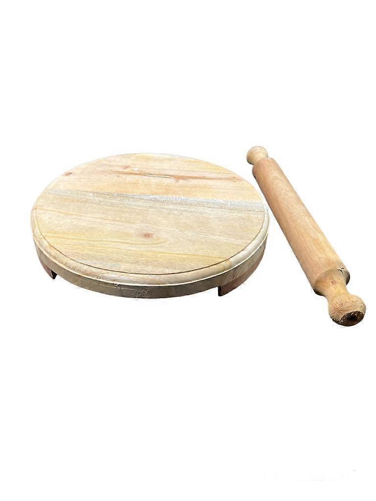 Wooden Roti Rolling Board with Rolling Pin Large size / Capati Maker ...