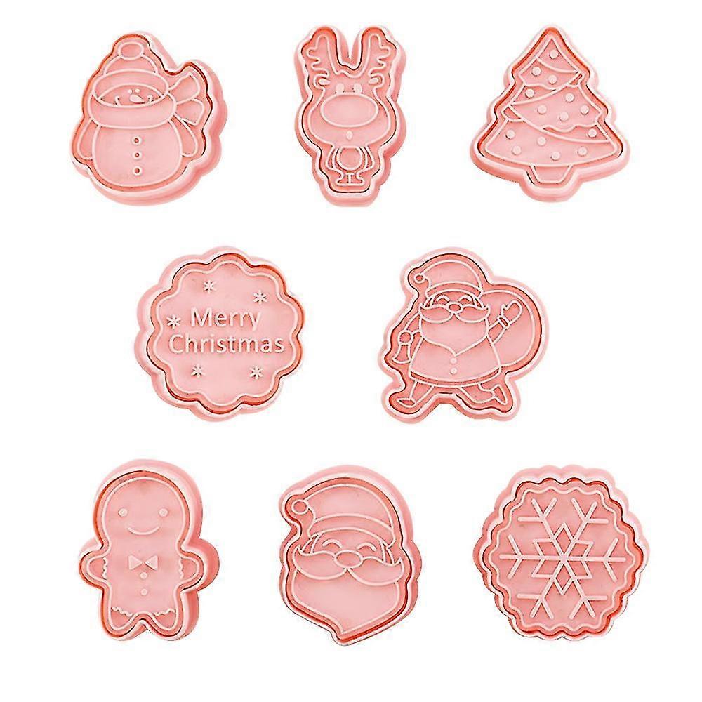 Christmas Cookie DIY Baking Tools-8 Pieces Plastic Christmas Cookie ...