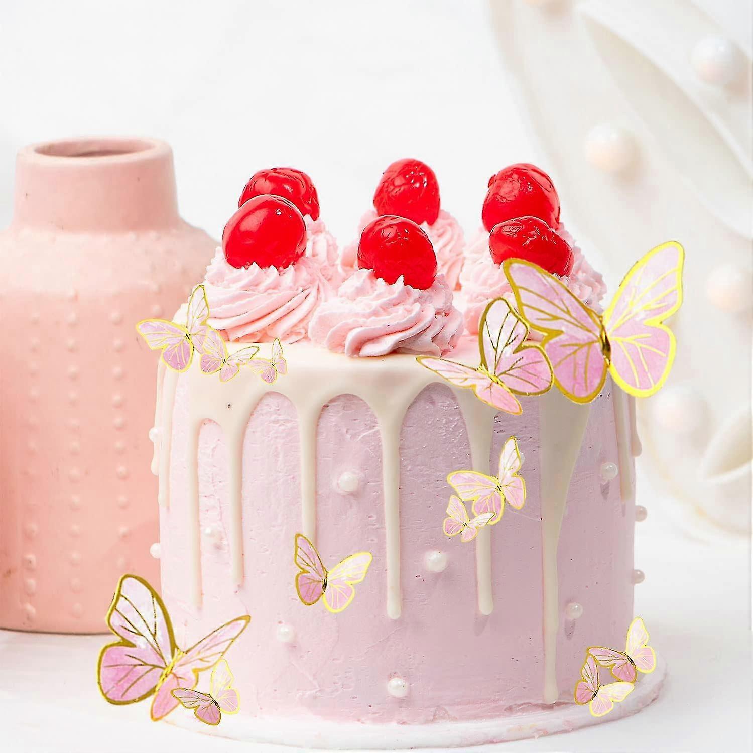 Pack Of 30 Butterfly Cake Toppers 3d Butterfly Cake Topper Mix ...