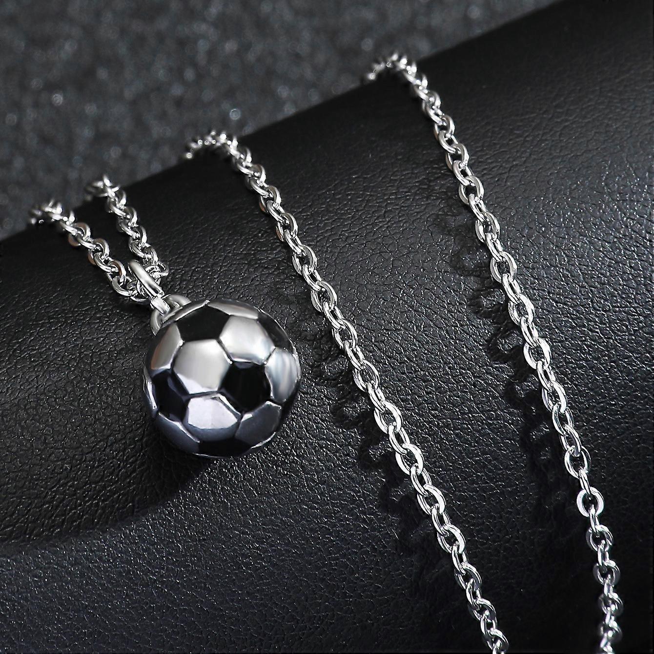 Football Pendant Fashion Men's Necklace Stainless Steel Necklace ...