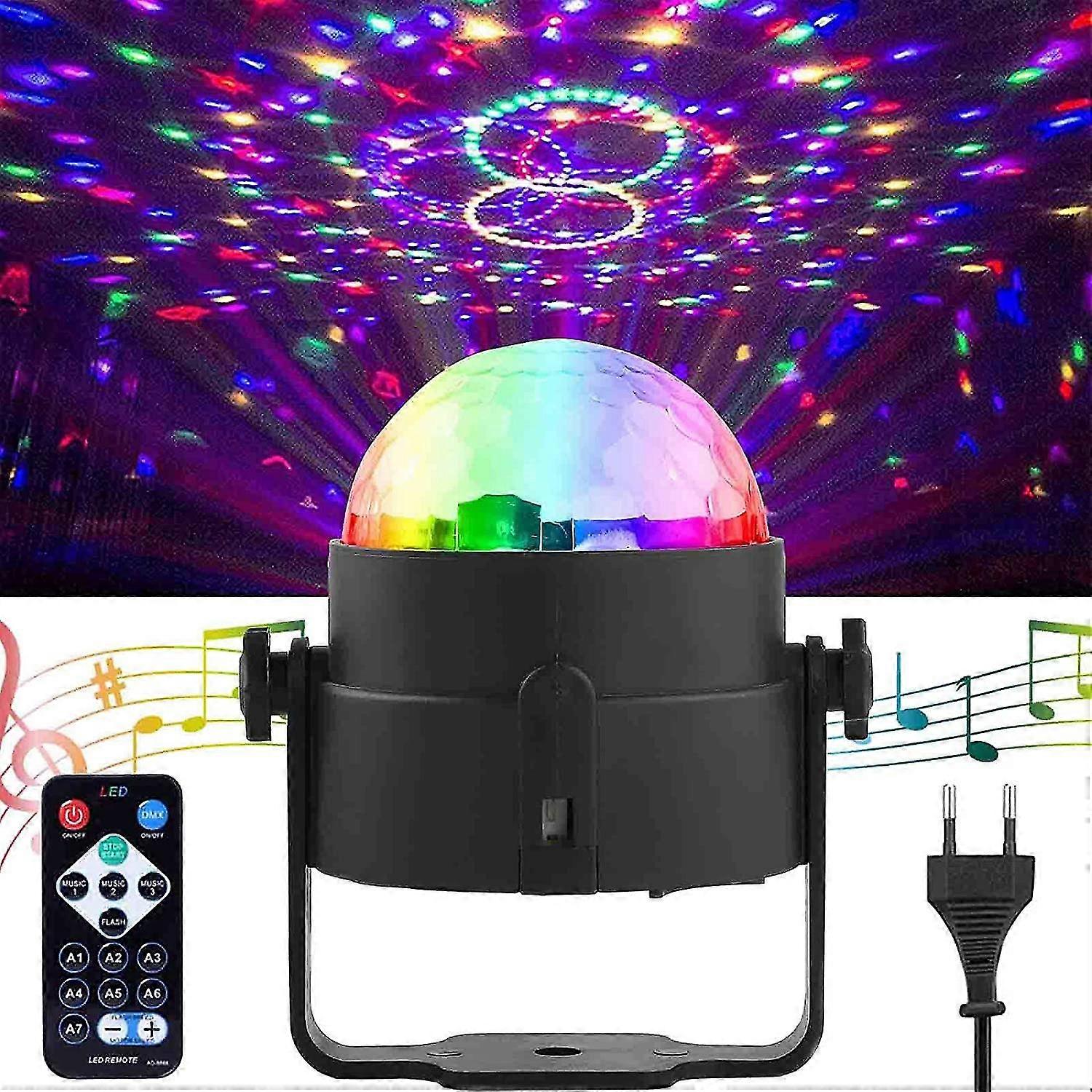 Disco Lights, Mini Led Sound Activated Dj Party Lights Rotating 3w Rgb ...